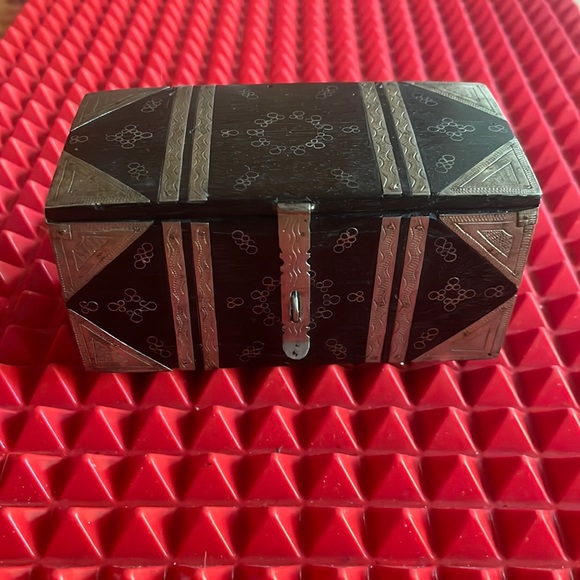 Art | Antique Wood And Silver Box | Poshmark